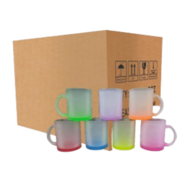 Caja mug opalizado 36 unidades | Gamma Transfer Publicidad
